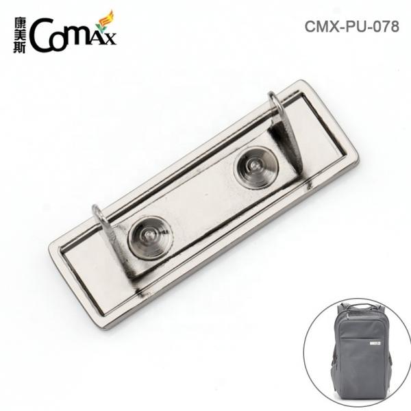Quality Rectangle Handbag Hardware Eco-friendly Metal Logo Labels Custom Silver Logo for sale