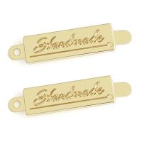 Quality Superior Metal Label For Handbags Custom Rectangle Gold Name Plate Hardware for sale
