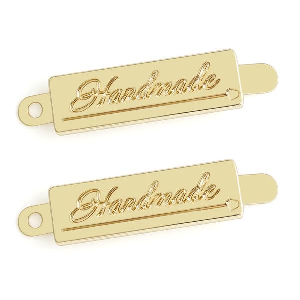 Quality Superior Metal Label For Handbags Custom Rectangle Gold Name Plate Hardware Accessories for sale