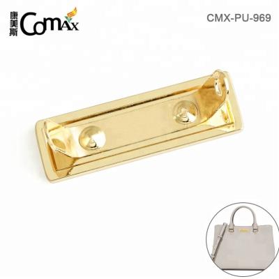 China Superior Metal Label For Handbags Custom Rectangle Gold Name Plate Hardware Accessories à venda