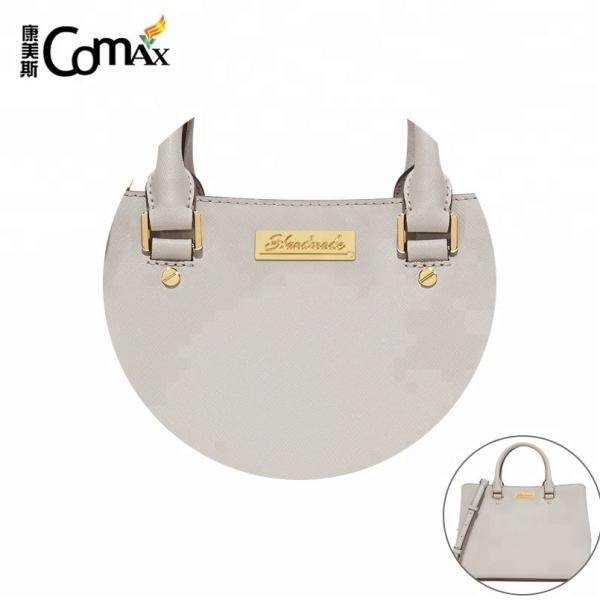 Quality Superior Metal Label For Handbags Custom Rectangle Gold Name Plate Hardware for sale
