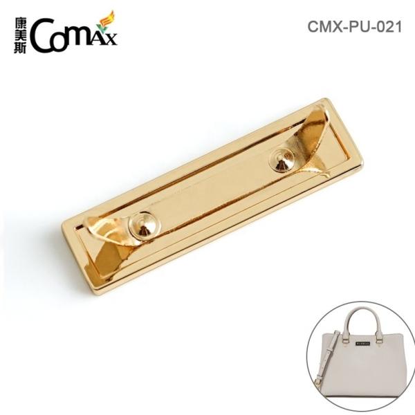 Quality Handbag Hardware Metal Tag Gold Color Custom Metal Name Plate with Black for sale