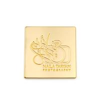 Quality Customized Square Metal Label for Bags Personalized Metal Name Plate for sale