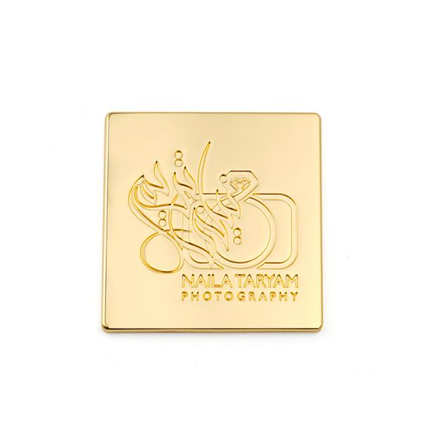 Quality Customized Square Metal Label for Bags Personalized Metal Name Plate for sale