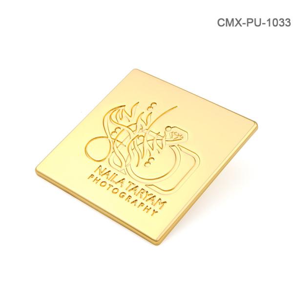 Quality Customized Square Metal Label for Bags Personalized Metal Name Plate for sale