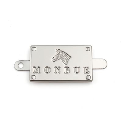 China Customized Metal Logo Tag for Handbags Nickel Free Bag Fittings Te koop