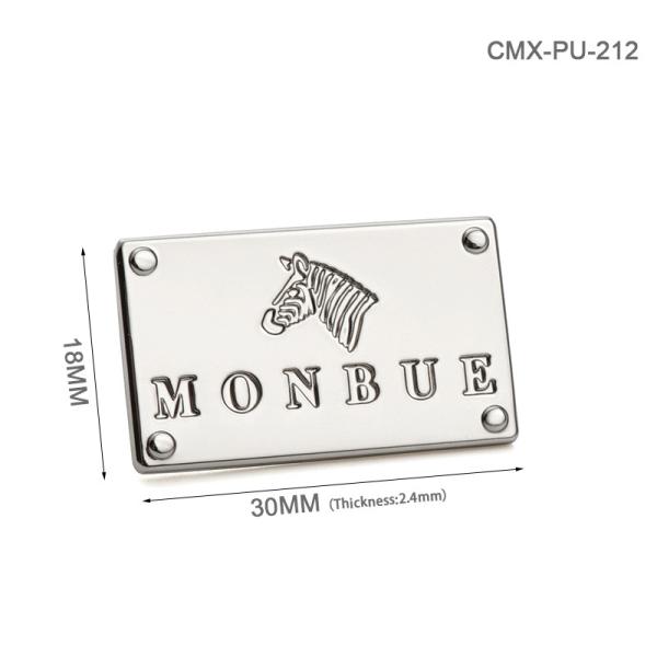 Quality Customized Metal Logo Tag for Handbags Nickel Free Bag Fittings for sale