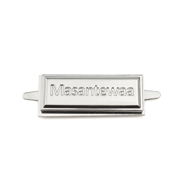 Quality Engraved Logo Metal Name Tags with Washer Customized Size Metal Labels for sale
