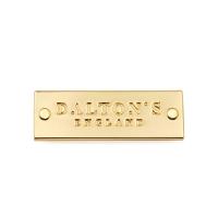 Quality Handbag Hardware Custom Engraved Metal Die Cast Logo Plate With Debossed Tag And for sale
