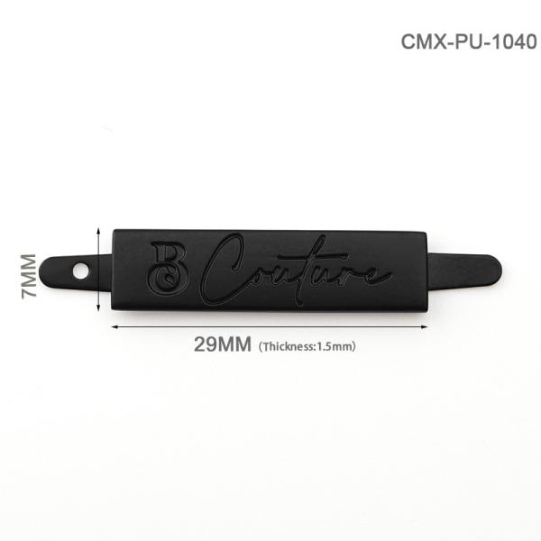 Quality Rectangle Customised Logo Engrave Metal Nameplate for Bag Accessories Zinc Alloy for sale