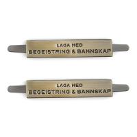 Quality Handbag Accessories Brushed Bronze Personalized Metal Logo for Customised Bag for sale