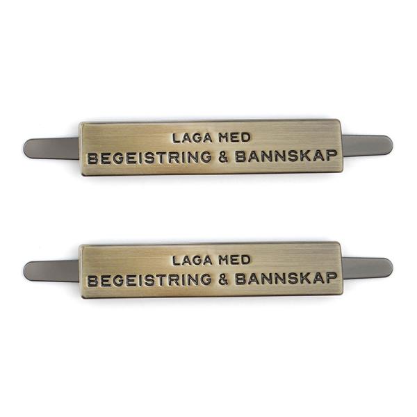 Quality Handbag Accessories Brushed Bronze Personalized Metal Logo for Customised Bag Samples for sale