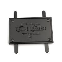 Quality Metal Label Custom Engraved Logo Plate Bag Hardware for Gunmetal Logo Bag for sale