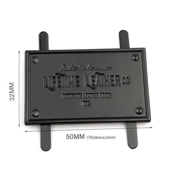 Quality Metal Label Custom Engraved Logo Plate Bag Hardware for Gunmetal Logo Bag for sale