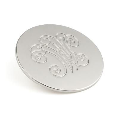 Cina Personalized Round Tag Metal Logo Nameplate for Handbag Accessories Prevent Fade Surface in vendita
