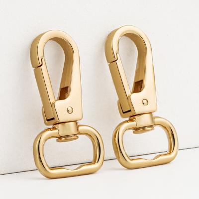 China Highly Polished Gold Color Plating Swiveling Snap Hook for Handbag 17mm Eco-friendly for sale