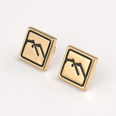 China Metal Logo Tag Design Zinc Alloy Plating Metal Rivet for Handbags Label Te koop