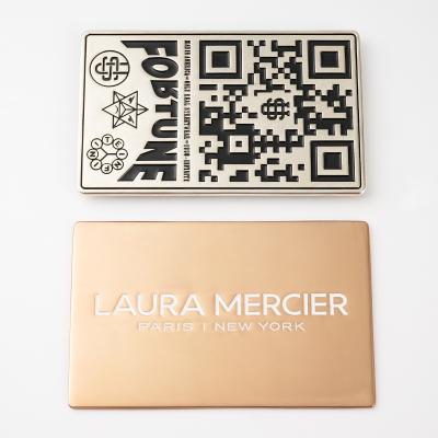 China Fashion Die Casting Metal Tag For Furniture Embossed Logo Customized Metal Label à venda