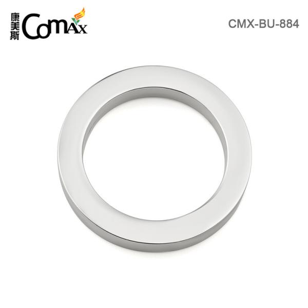 Quality Handbag Accessories 22mm Silver Plated Metal O-Ring with Custom Engraved Design for sale