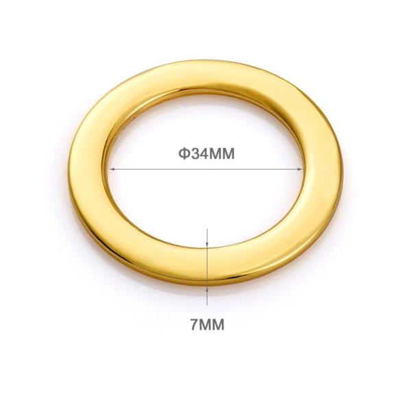 Quality High Grade Metal Ring Buckle Flat O Ring Gold Plated O Bag Accessories for End Market for sale