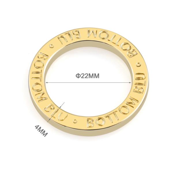 Quality High Grade Metal Ring Buckle Flat O Ring Gold Plated O Bag Accessories for End for sale