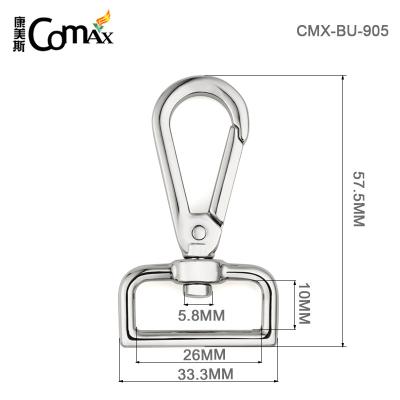 Cina Handbag Hardware Silver 25mm Swivel Eye Snap Hook for Leather Bag Attachment in vendita