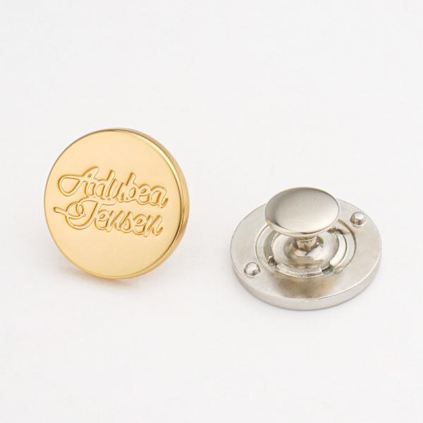 Quality User Friendly High Level Purse Hardware Custom Logo Metal Rivet Engraved Logo for sale