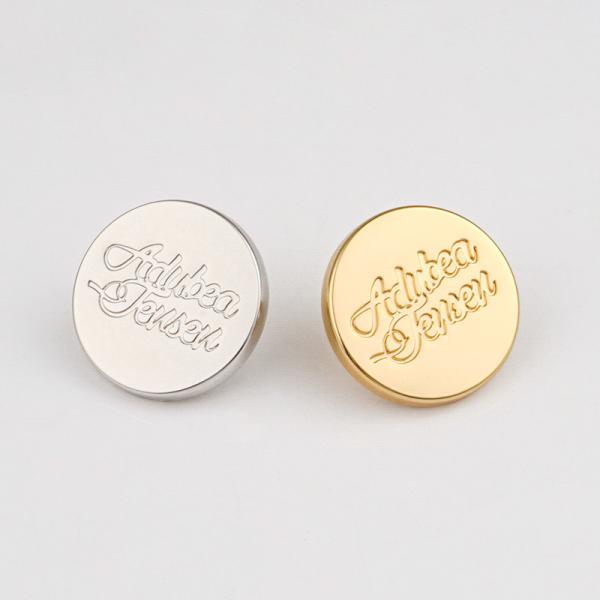 Quality User Friendly High Level Purse Hardware Custom Logo Metal Rivet Engraved Logo for sale