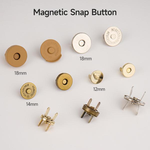 Gold Handbag Customized Color 12mm Magnet Magnetic Buckle Button Custom Button Magnet