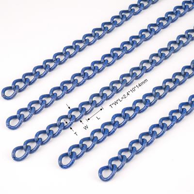 Cina Customizable Plating Blue Chains Handbag Accessories Straps for Purse Chain Bag Handle in vendita