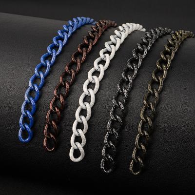 Cina Customizable Plating Blue Chains Handbag Accessories Straps for Purse Chain Bag Handle in vendita