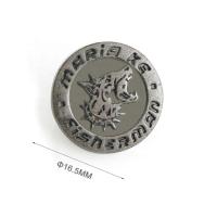 Quality Eco Friendly Customised Metal Name Tags For Wallets Embossed Logo Black Nickel for sale