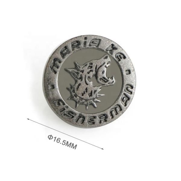 Quality Eco Friendly Customised Metal Name Tags For Wallets Embossed Logo Black Nickel for sale