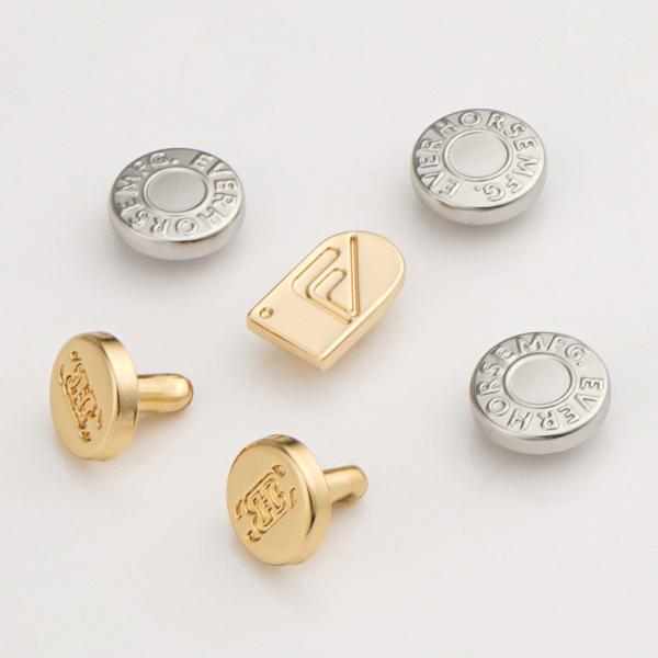 Quality Rivet Fixation Metal Logo Tag Custom Round Engraved Logo For Wallet And Purse for sale