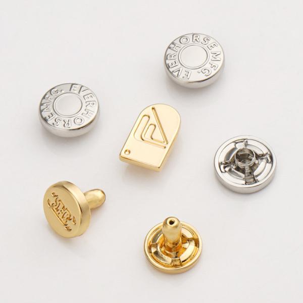 Quality Custom Round Shape Metal Bag Label With Engraved Logo Antioxidant Zinc Alloy for sale