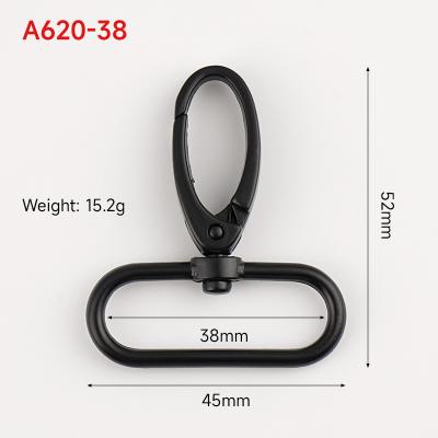 Cina Black Snap Hook Bag Accessories 1.5 Inch Oval Snap Hooks for Customized Computer Shoulder Strap in vendita