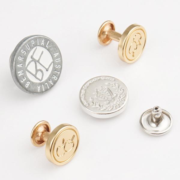 Quality Custom Round Bronze Metal Logo Tag for Wallet Eco-friendly and Modern Design for sale