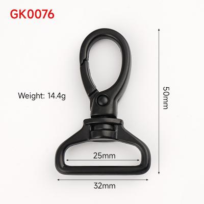 Cina Kangsheng 1 Inch Matt Black Swivel Hook Snap Hook 25mm for Lanyard Strap Customized in vendita