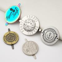 Quality Rainbow Plated Oval Bag Metal Logo Plate Die Casting Purse Hardware Design and for sale