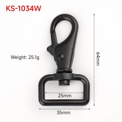 Cina OEM/ODM Welcome 1 Inch Swivel Snap Hook Dog Leash Design Black Dog Clip Hook 25mm Metal for Handbag in vendita