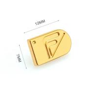 Quality Attaching Style Custom Shoes Bag Accessories Metal Name Tag Gold Plated Logo for sale