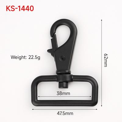 Cina Standard Size Black Swivel Dog Hook Snap Leash Metal 38mm for Computer Shoulder Strap in vendita