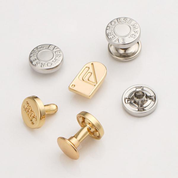 Quality Attaching Style Custom Shoes Bag Accessories Metal Name Tag Gold Plated Logo for sale