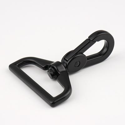 China Metal Bag Hardware Accessory Stock 38mm Black Snap Buckle Clasps Swivel Hook for Handbag Te koop