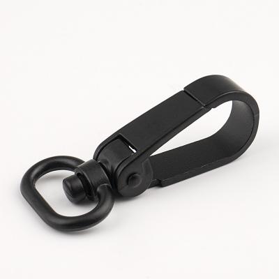 Cina Metal Bag Strap Swivel Spring Hook 20mm Black Alloy Snap Hook for Handbags Lanyard in vendita