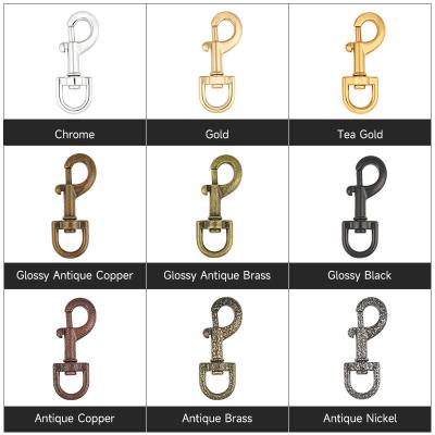 Cina Bag Accessories 3/7 Inch Silver Metal Swivel Snap Hook Dog Leash 11mm Chrome Snap Swivel Clasp in vendita