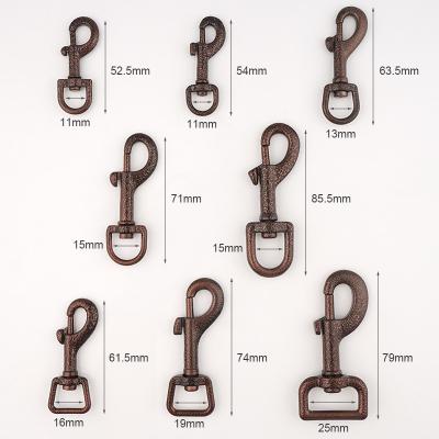 Cina Swivel Snap Clip Hook 11mm Eye Hook Antique Copper for Handbag Clasp Hardware in vendita