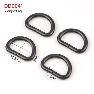 China OEM/ODM Acceptable Small Metal Black D Ring for Clothes Bag Accessories for sale