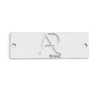 Quality Custom Engraved Rectangle Metal Plate Sewing Label for Bags and Clothing OEM for sale