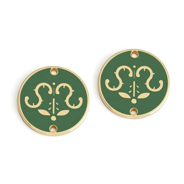 Quality Round Metal Sewing Labels Main Labels Custom Metal Logo Tags For Clothing for sale